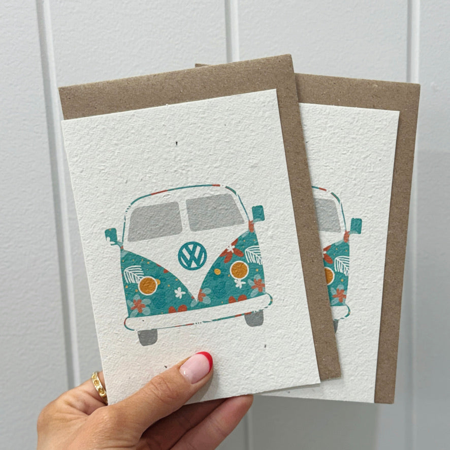 Kombi, card, plantable card, Birthday, Cafe Collective WA, Perth Gift Shop